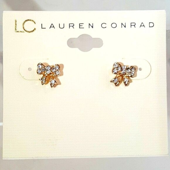 Lc Lauren Conrad Jewelry Lclauren Conrad Rhinestone Bow Earrings Poshmark